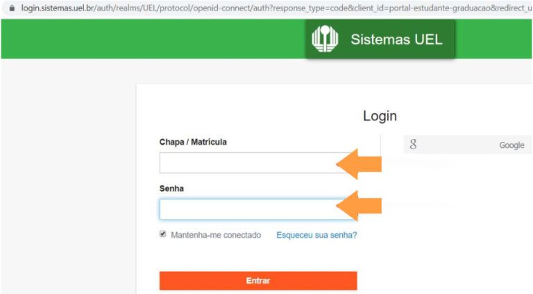 Alteração da senha de login @uel.br – Alunos – ATI