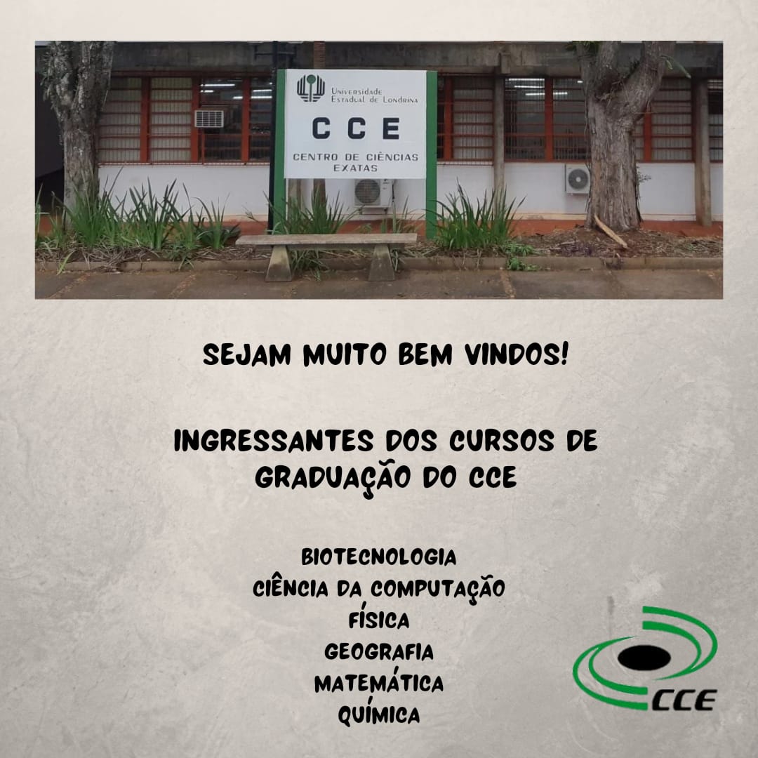 Bem vindo, ingressante do CCE! – CCE