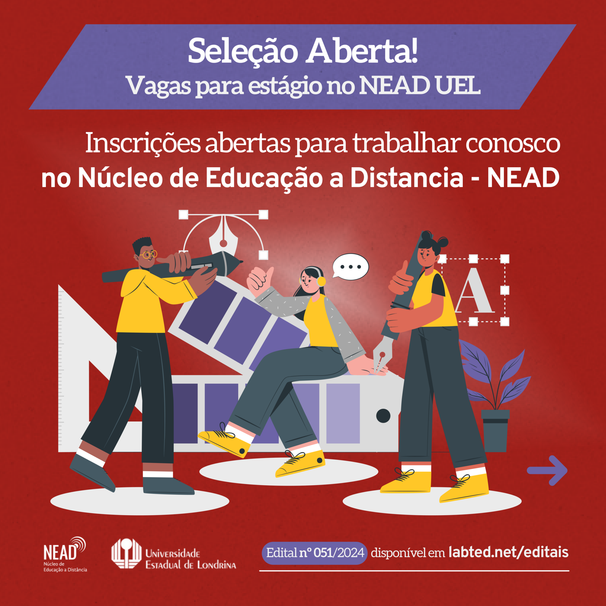 Nead/UEL oferece vagas para estágio remunerado – NEAD